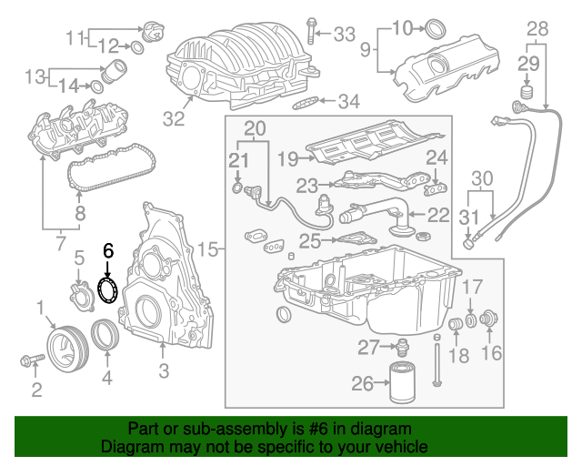 2014-2020 GM Engine Variable Displacement Oil Control Solenoid Gasket ...