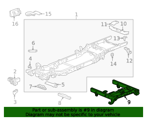 2014-2019 GM Front Half Frame 84392069 GM | GMPartsDirect.com