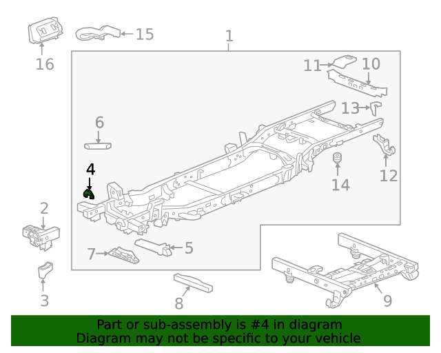 2022-2024 Chevrolet Front Passenger Side Bumper Impact Bar Bracket ...