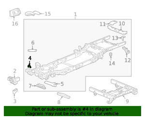 2022-2024 Chevrolet Silverado 1500 Bumper Bracket 84879010 GM ...
