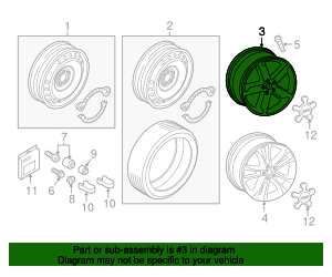 8U0-601-025-T - Wheel, Alloy 2015 Audi | Audi OEM Parts