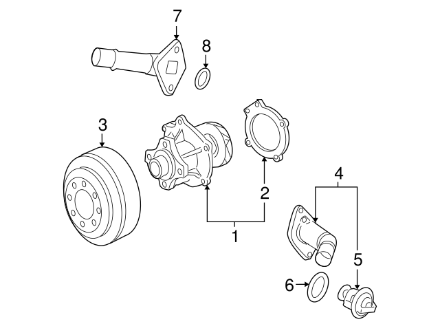 2002-2012 GM Engine Water Pump 12620226 | TascaParts.com