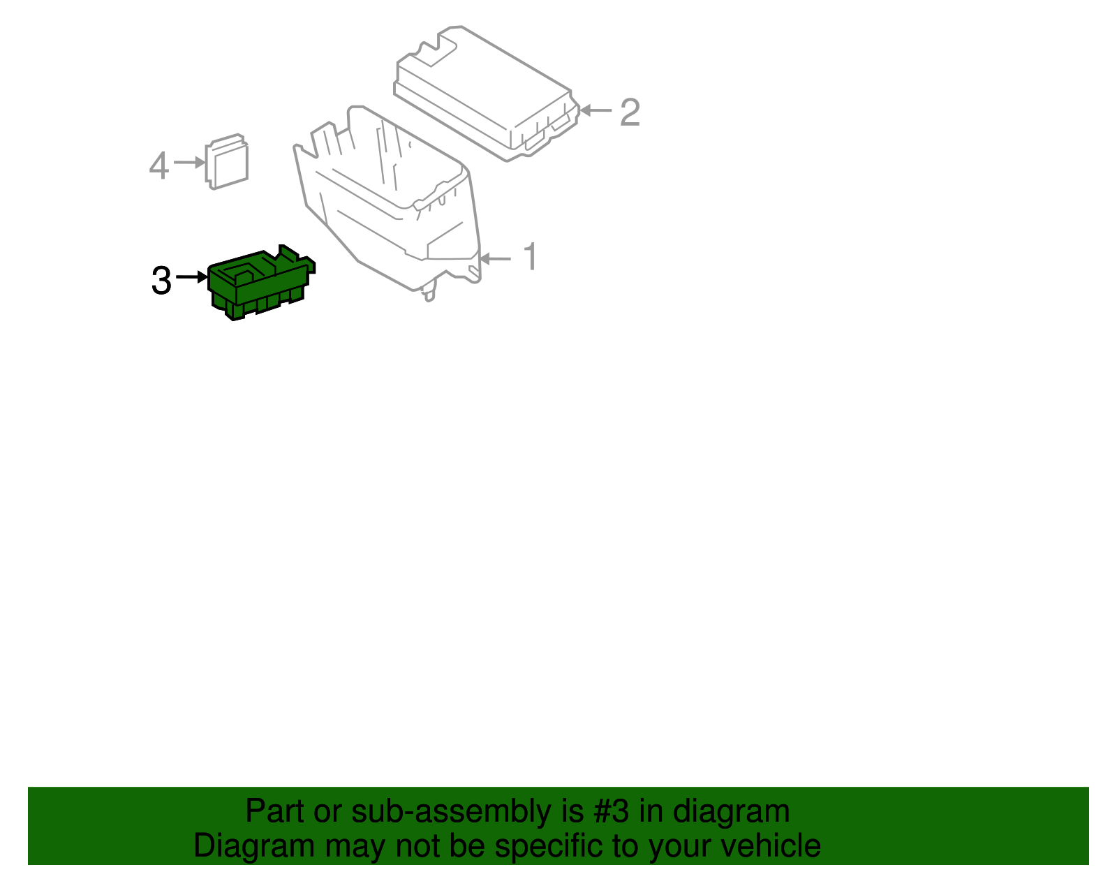 Genuine OEM Relay & Fuse Plt | 164-540-35-72 | Fits Select 2010-2012 ...