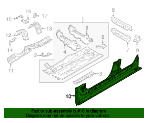 Genuine BMW 41-00-7-474-604 | Inner Rocker | FREE Shipping on Most ...