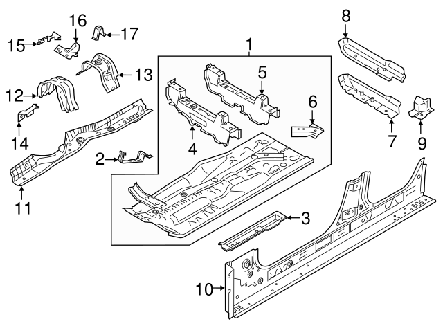 41-00-7-474-603 - Inner Rocker - 2018-2022 BMW | Buy BMW Parts Now