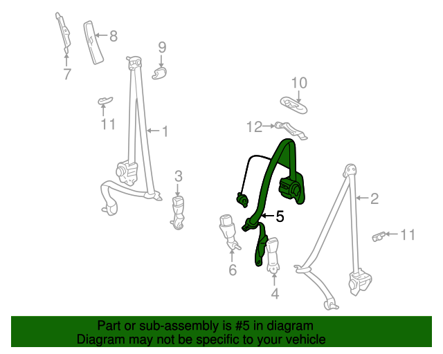 Toyota Lap & Shoulder Belt 73301-0C011-E0 | Auto Parts