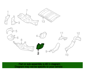 SU003-01154 - Exhaust Heat Shield - 2013-2020 Toyota | OEM Genuine ...
