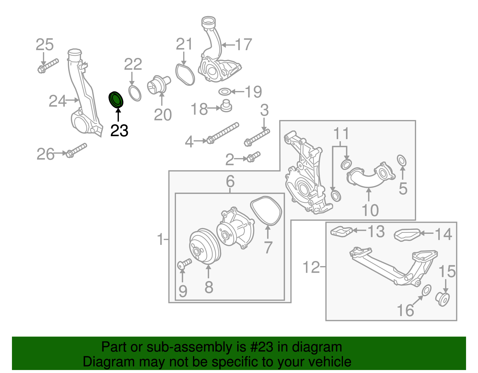 2009-2024 Porsche Engine Coolant Thermostat Gasket 0PB-121-688-A ...