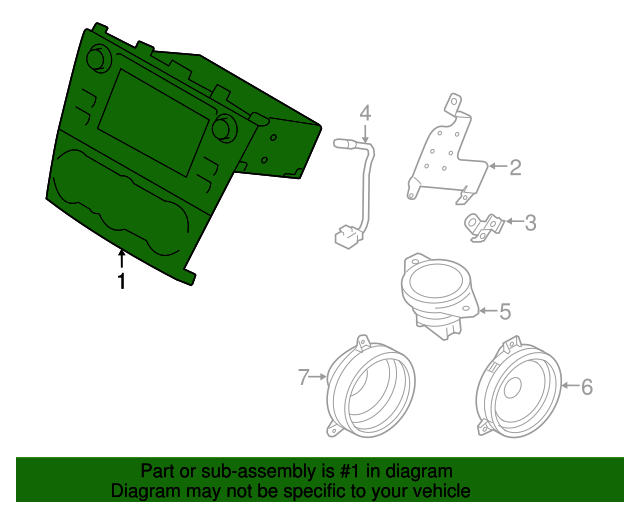 2015 Subaru Radio 86201FJ640 | OEM Parts Online