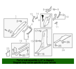 2015-2022 Ford Upper Center Pillar Trim Retainer Clip -W714113-S439 ...
