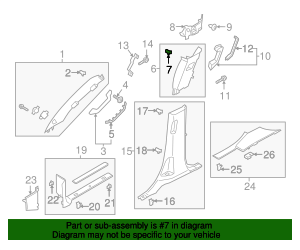 2015-2022 Ford Upper Center Pillar Trim Retainer Clip -W714113-S439 ...