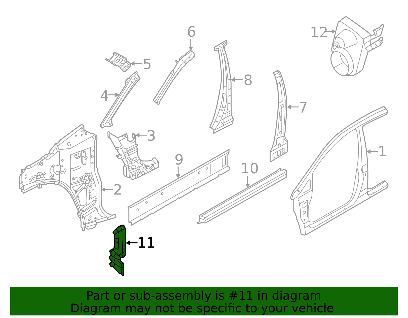 2020-2025 Nissan Versa Rocker Reinforced Bracket G6290-5EFMA | Sullivan ...