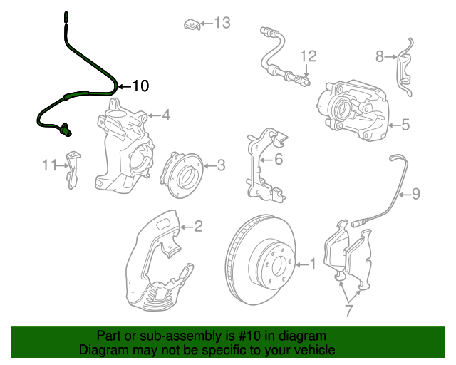 34-52-6-758-289 - ABS Wheel Speed Sensor 2002-2004 BMW ...