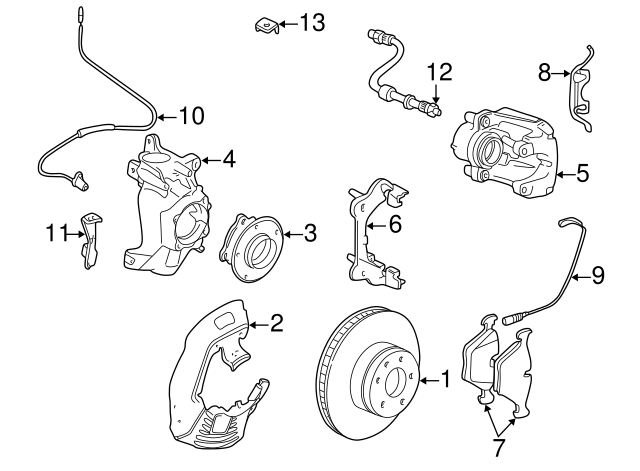34-52-6-758-289 - ABS Wheel Speed Sensor 2002-2004 BMW ...