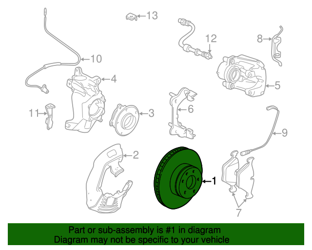 34116864057 - 2002-2008 BMW Front Brake Rotor (34-11-6-864-057) | BMW ...