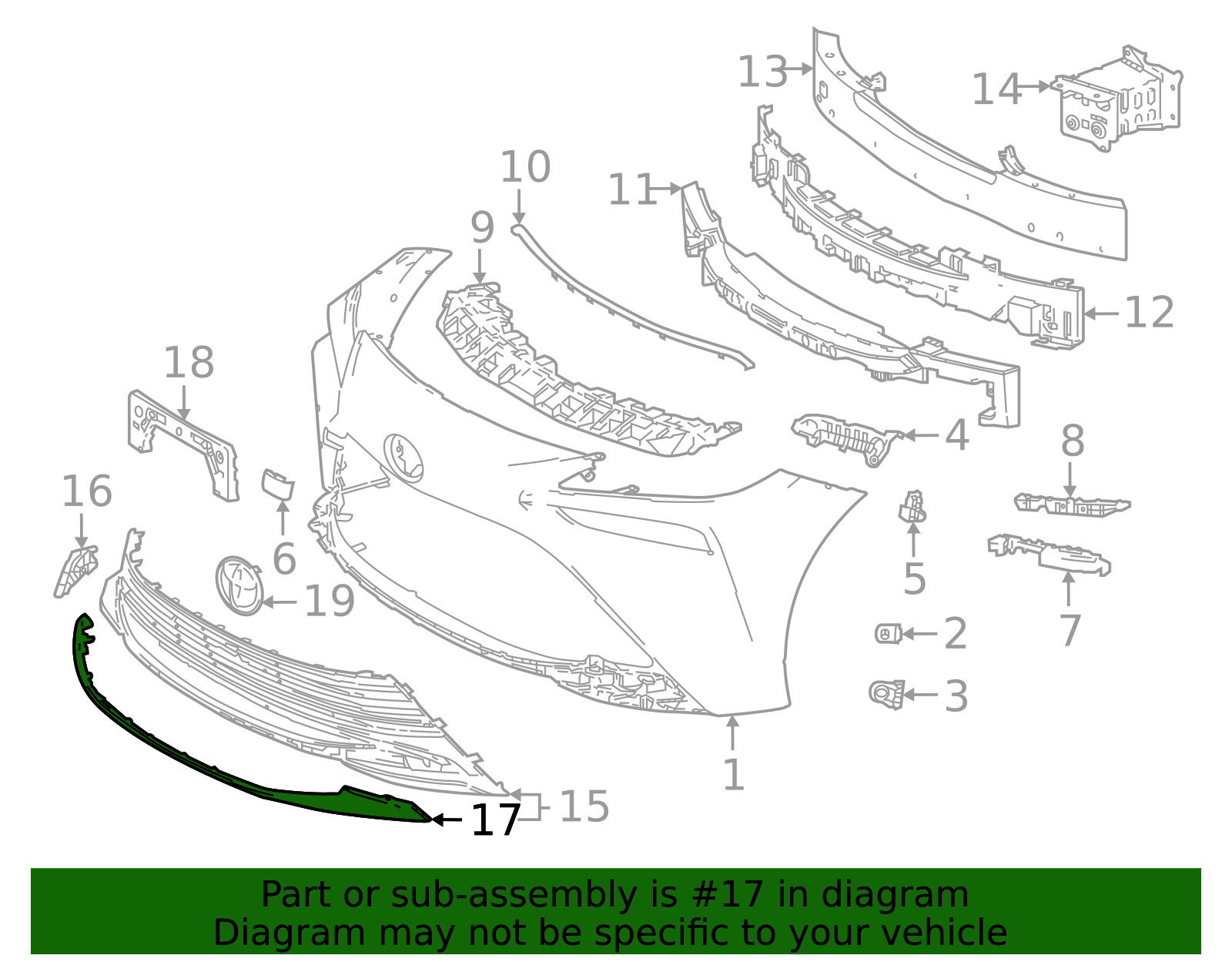 2021-2024 Toyota Mirai Grille Molding - PASSENGER SIDE 53123-62010 ...