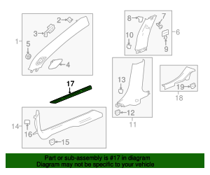 2016-2025 Chevrolet Door Sill Plate 84362787 | Auto Parts Express