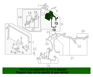 2010-2019 Mitsubishi A/C Compressor 7813A989 | Mitsubishi Parts World