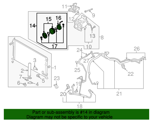 7813A232 - A/C Compressor Clutch 2009-2024 Mitsubishi | Mitsubishi ...