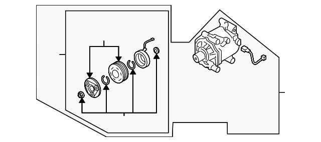 2009-2016 Mitsubishi A/C Compressor 7813B090 | Mitsubishi Parts Warehouse