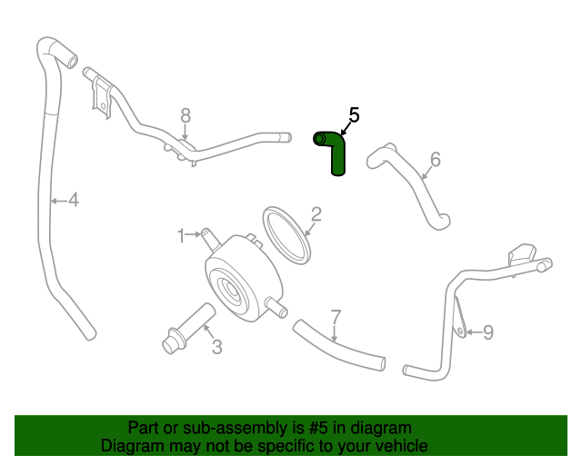 2016-2021 Nissan Engine Coolant Hose 21306-9BF0B | Nissan Parts Plus