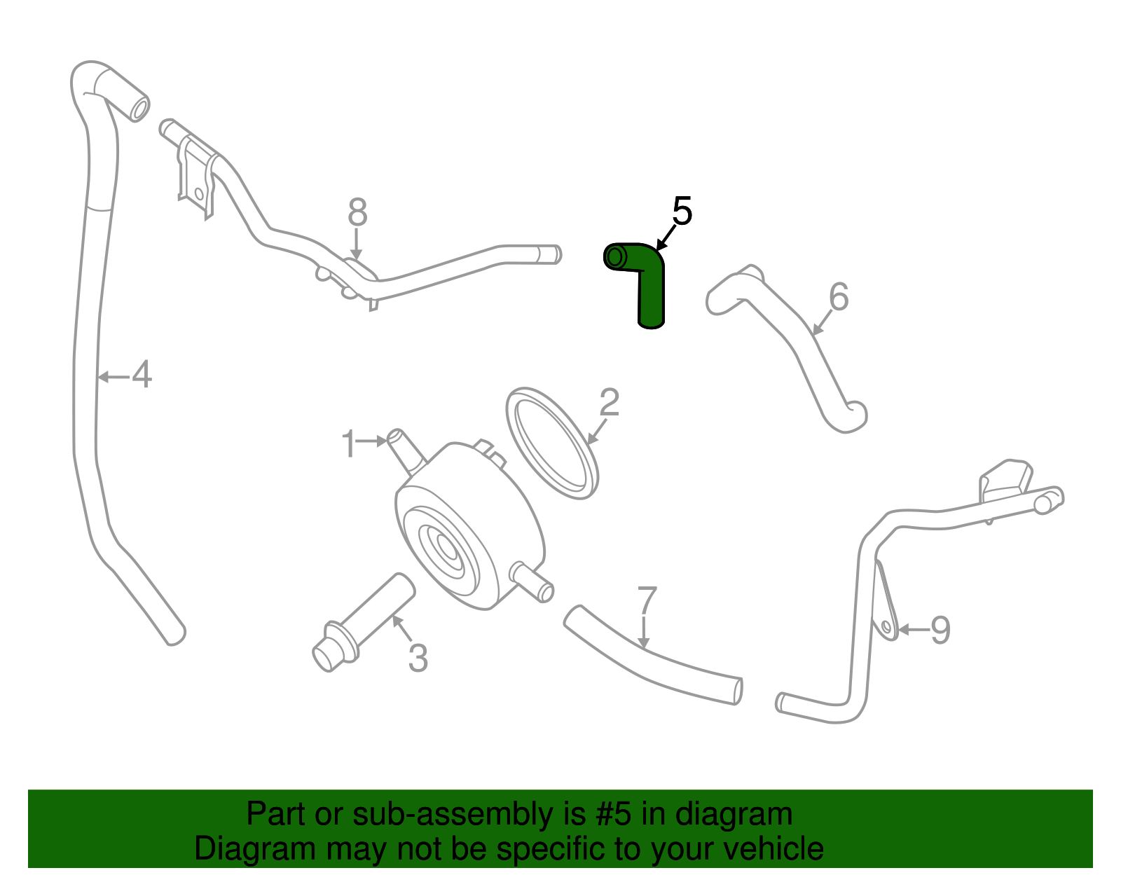 2013-2017 Nissan Engine Coolant Hose 21306-9BF0A | Ziegler Nissan of ...