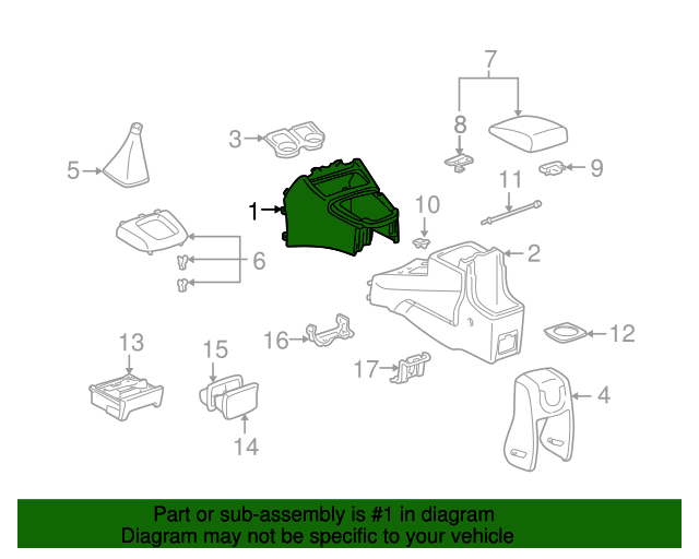 58811-42020-B1 - Console - 2004-2005 Toyota RAV4 | OEM Genuine Toyota Parts
