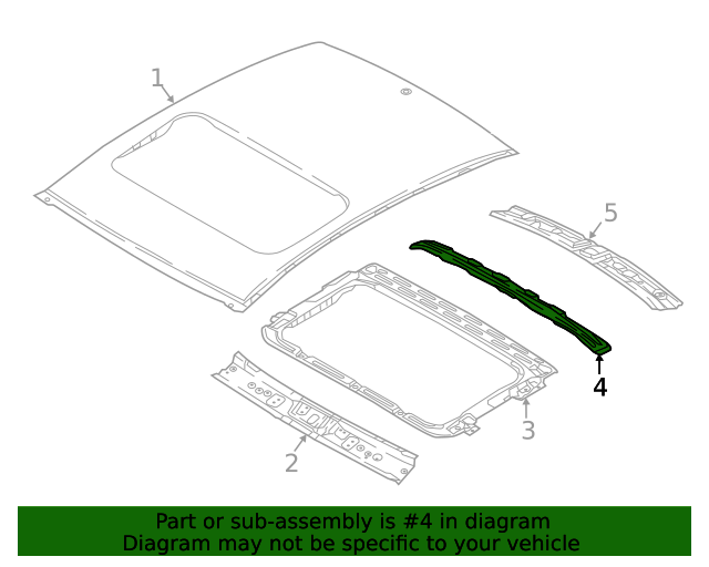 67162-AA000 - Roof Bow 2021-2024 Hyundai | AutoNationParts.com