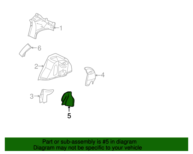 1998-2004 Cadillac Seville Sound Absorber 25795046 | GMPartsDirect.com