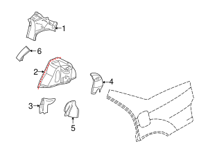 1998-2004 Cadillac Seville Sound Absorber 25795046 | GMPartsDirect.com