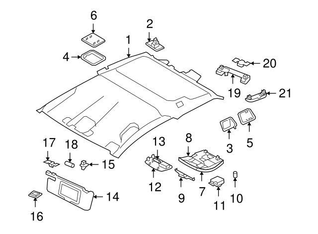 39814818 - Sun Visor 2012-2013 Volvo C30 | AutoNationParts.com