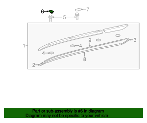 75632-0E030 - Side Rail Cap - 2014-2019 Toyota Highlander | OEM Genuine ...