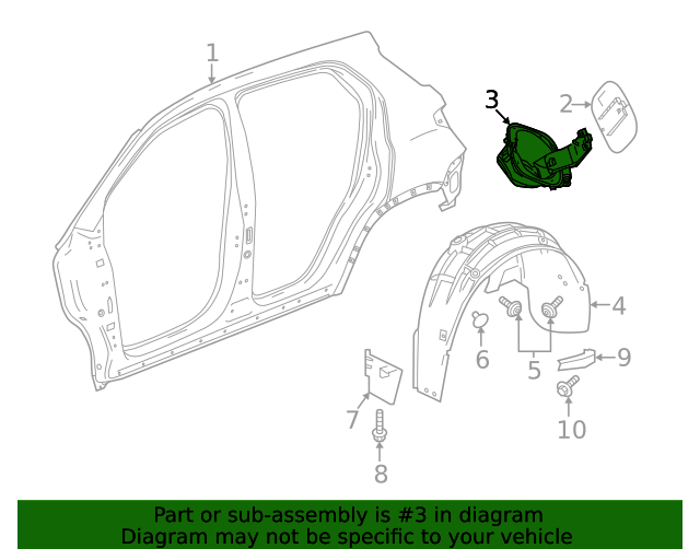84151535 - GM Fuel Tank Filler Pipe Housing | 2018-2024 GMC Terrain ...