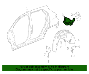2018-2019 GMC Terrain Fuel Tank Filler Pipe Housing 84151534 | Auto ...