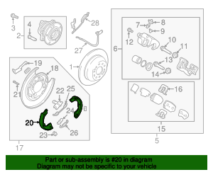 2013-2019 Hyundai Park Brake Shoes 58305-2WA00 | OEM Parts Online