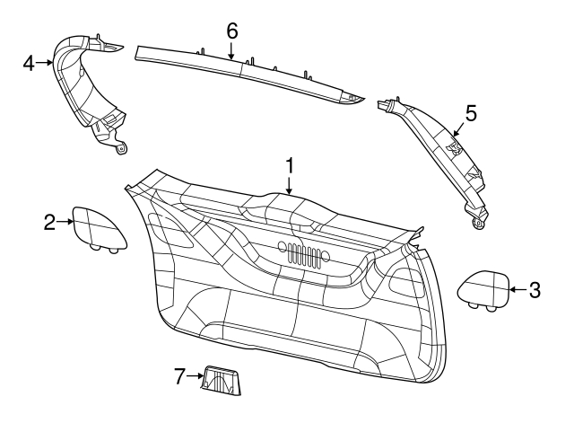 2017-2021 Jeep Compass Upper Trim 5sz79dx9ab | TascaParts.com
