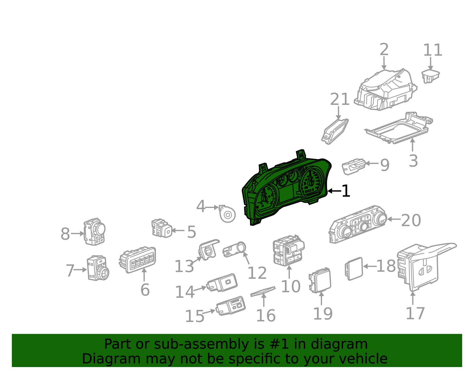 2020-2022 GMC Instrument Cluster 85138487 | Chevy OEM Parts