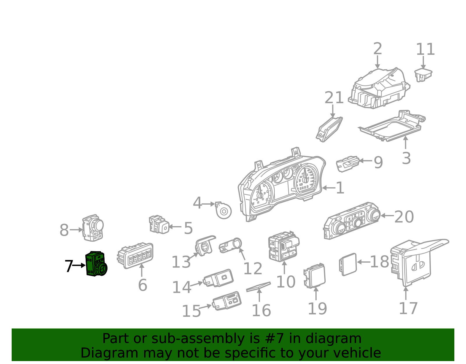 2022-2025 GM Headlamp Switch 84735607 GM | GMPartsDirect.com