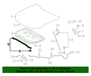 53381-06170 - Hood Seal 2019-2024 Lexus | AutoNationParts.com