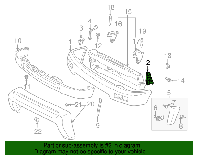 1996-1998 Toyota 4Runner Face Bar Mount Bracket 52142-35050 | Toyota ...