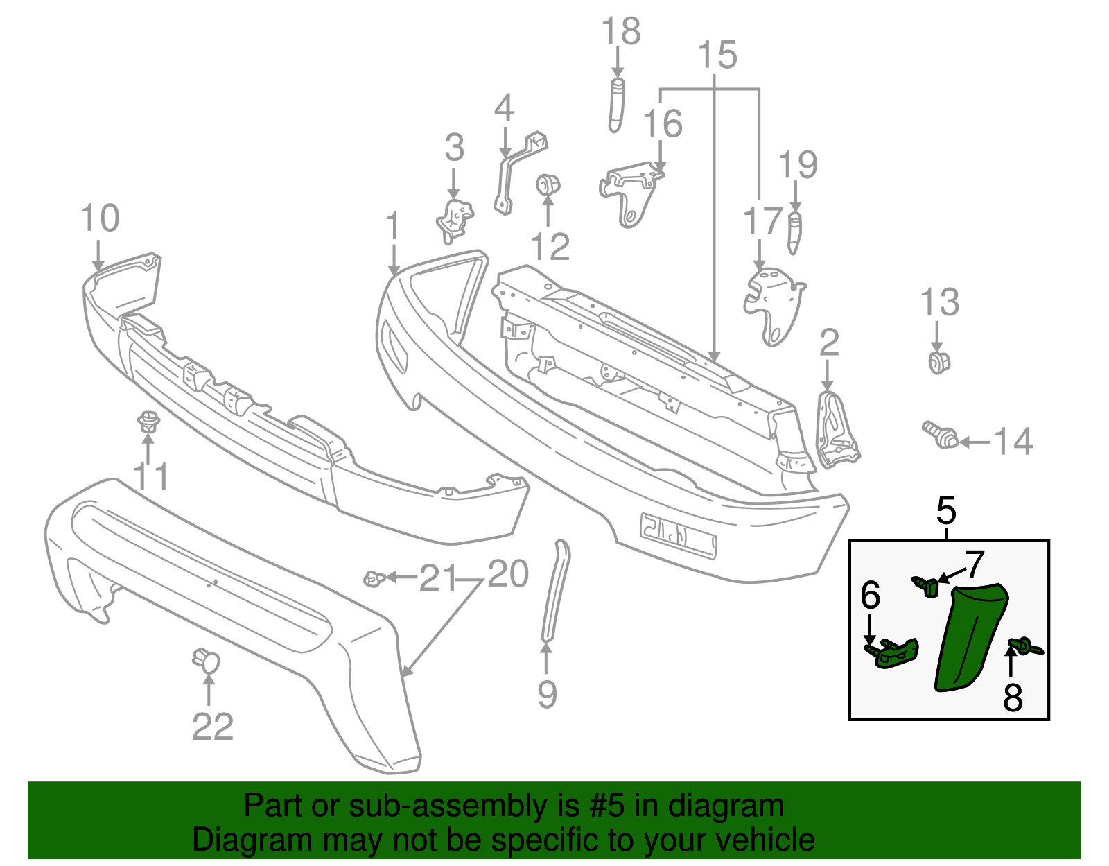 Genuine Toyota Flare part# 52102-35901 for 1996-1998 Toyota 4Runner ...