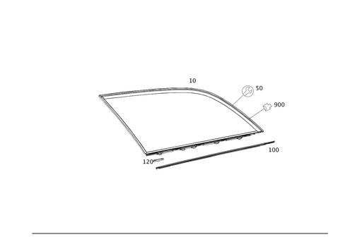 Rear Side Window for 2016 Mercedes-Benz E 350 | Mercedes-Benz USA Parts