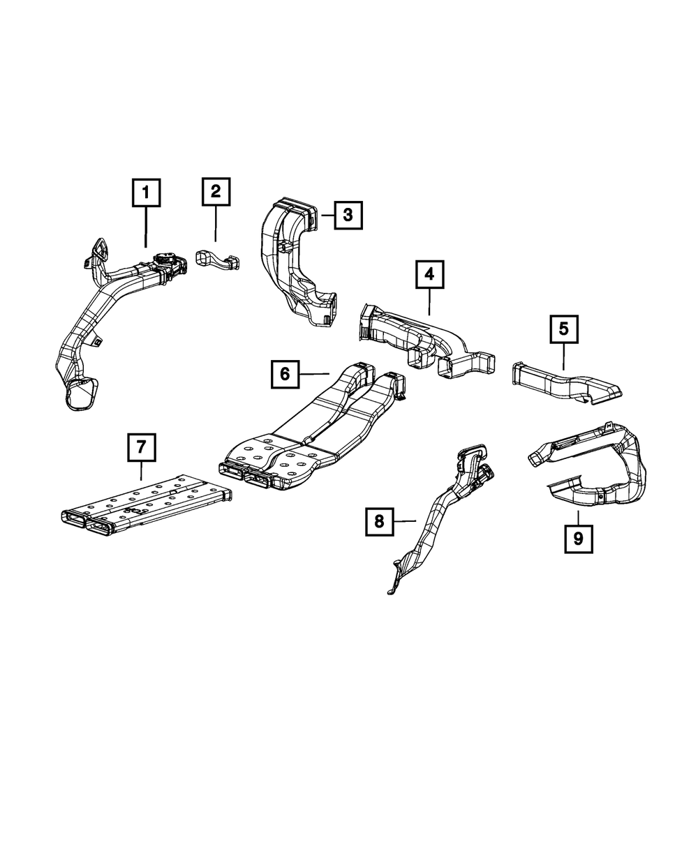 Mopar 68416744AC Rear Instrument Panel Air Duct for sale online | eBay