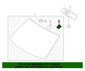 Genuine OEM Ford Part - Rain Sensor Support 8A5Z-13655-A | Genuine OEM ...