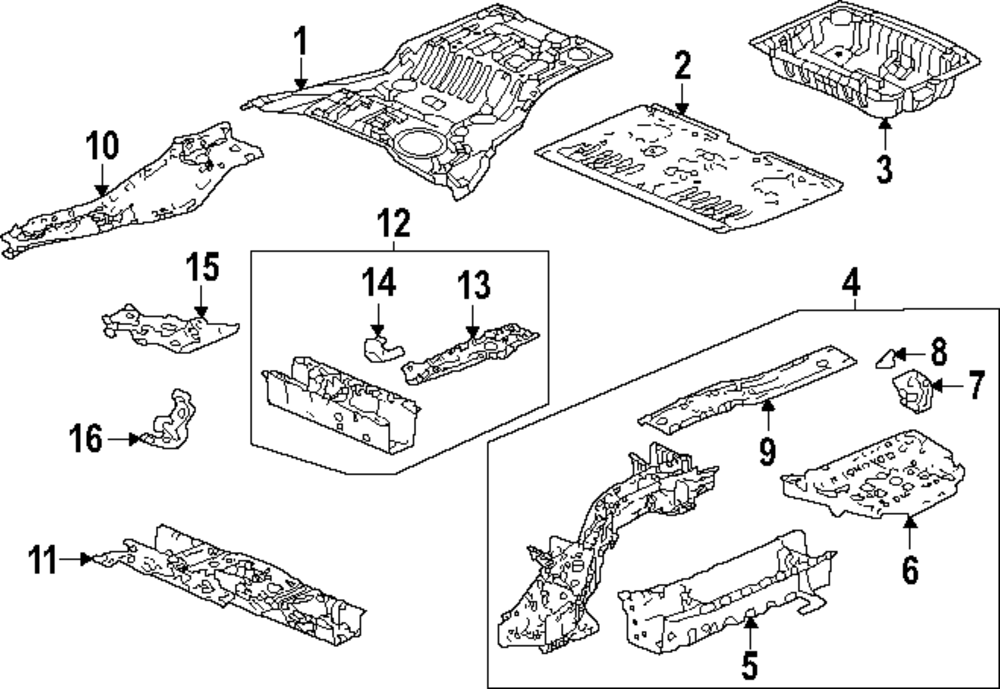 04653-T90-A00ZZ - 2023-2025 Honda Pilot - Rail Extension | Genuine Honda Parts