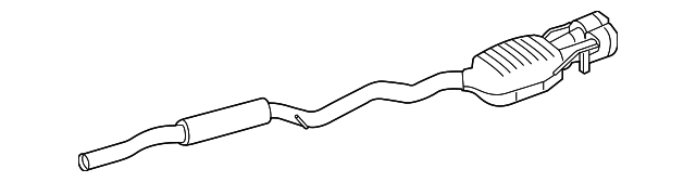 216-490-35-21 - Muffler & Pipe 2011-2014 Mercedes-Benz CL 63 AMG ...