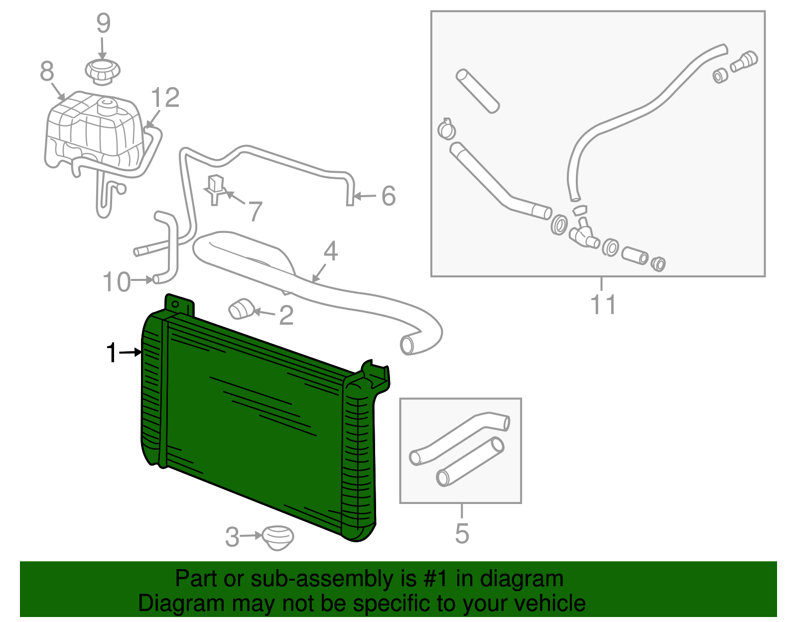 1999-2014 GM Radiator 22840115 | GM Parts Center