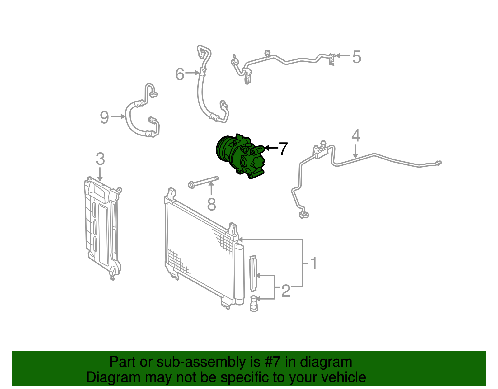 2008-2014 Scion xD Compressor Assembly 88310-1A660 | Toyota Parts Center