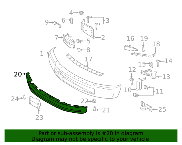 2017-2020 Ford Valance Panel HC3Z-17626-AE | Blue Springs Ford Parts
