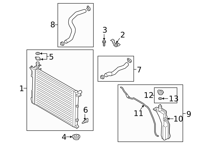 2019-2020 Kia K900 Reservoir Assembly 25430-D2000 | TascaParts.com